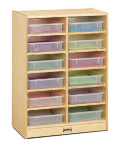 jonti-craft 06130jc 12 bins mobile storage with clear bins