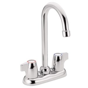 moen 4903 chateau two-handle high arc bar faucet, chrome