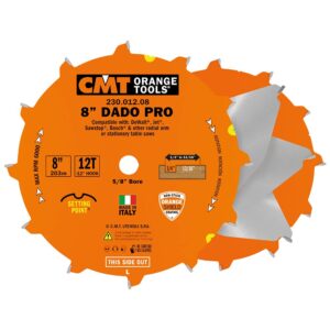 cmt 230.012.08 dado pro set, 8-inch x 12 teeth ftg+atb grind with 5/8-inch bore