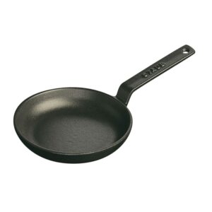 staub cast iron 4.75-inch mini frying pan - matte black, made in france