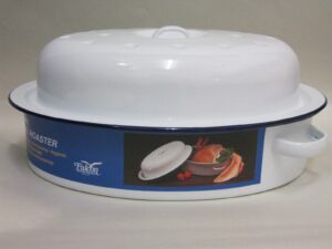 enamel falcon oval roaster white 26cm