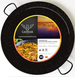 la valenciana vaello campos 30cm enamelled steel paella pan