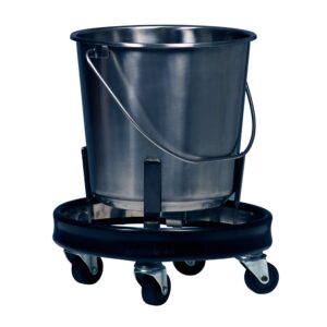 graham-field stainless steel kick bucket and stand set, 12.5 quart capacity, 3267