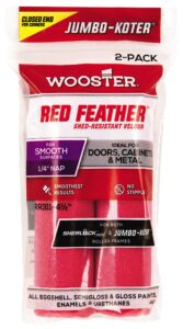 wooster rr311-4 1/2 jumbo-koter red feather shed resistant paint roller cover, 1/4 in nap, 4-1/2 in l, 3/4 in, 4.5 inch