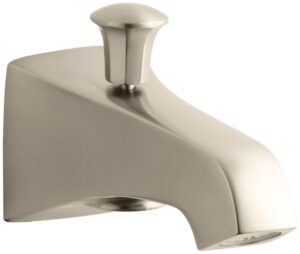 kohler k-496-bv memoirs wall-mount diverter bath spout, vibrant brushed bronze