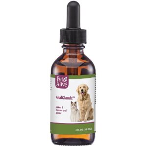 petalive analglandz - natural herbal cleansing solution for the anal glands of dogs and cats - 59 ml