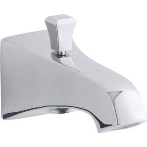 kohler k-496-v-cp memoirs wall-mount diverter bath spout, polished chrome