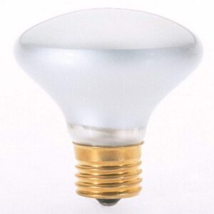 satco s4700 120v intermediate base 25-watt r14 light bulb, clear, frosted