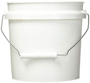 leaktite 744456 1-gallon white plastic pail paint pail/container