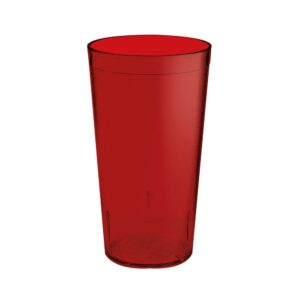 g.e.t. heavy-duty plastic restaurant tumblers, 16 ounce, red (set of 12)