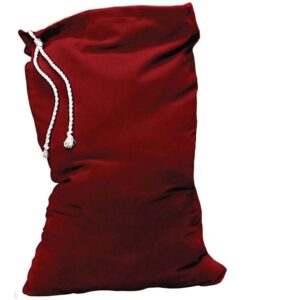 santa toy bag burgundy velvet