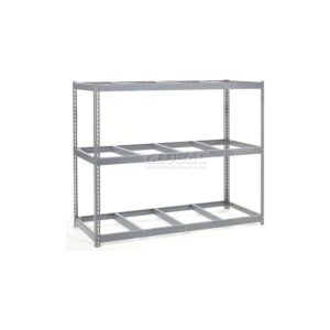 global industrial wide span rack with 3 shelves no deck, 96"w x 48"d x 96"h, 1100 lb shelf cap