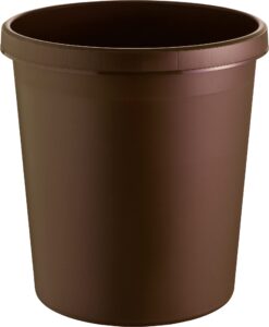 helit h6106175 large waste bin 30 l, brown