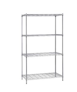 quantum storage systems wr54-2424c starter kit wire shelves chrome 4 shelves 54" h x 24" w x 24" d