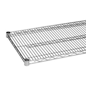 quantum 1430c 14" modular wire shelf shelving for warehouse garage retail storage distribution | 800 lbs load capacity | fully welded construction | no tools required | 30"w x 14"d, chrome finish, nsf