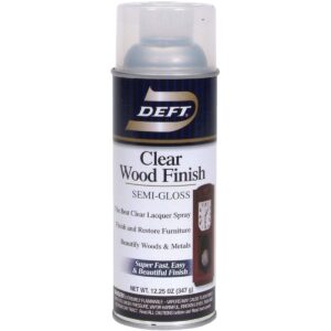 deft interior clear wood finish semi-gloss spray, 12.25-ounce aerosol