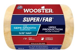 wooster brush r239-4 super/fab roller cover, 3/8-inch nap, 4-inch , yellow