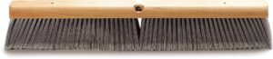 sparta 4501423 flo-pac flagged fine floor sweep, polypropylene bristles, 24" block size, 3" bristle trim, gray