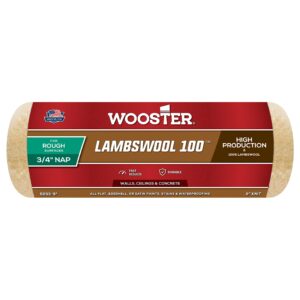 wooster brush r292-9 lambswool 100 roller cover, 3/4-inch nap, 9-inch