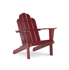 linon red adirondack chair, 30.4" w x 37.6" d x 37.8" h