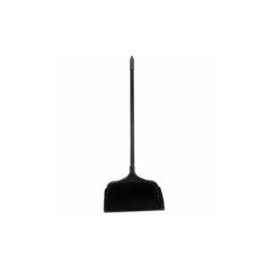 rubbermaid 253100bk lobby pro upright dustpan w/wheels 12 1/2 -inch polypropylene w/vinyl coat black