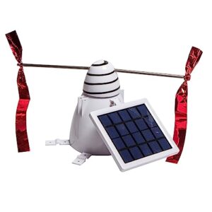 bird b gone - solar bird repeller - spinning bird deterrent with telescoping arms - prevents birds from landing - humane repellent - portable design - for boats, patios, ac units, etc - solar powered