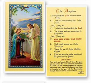 wj hirten e24-277 the angelus, clear holy cards