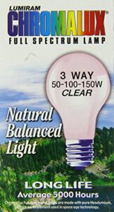 chromalux standard clear 3 way light bulb