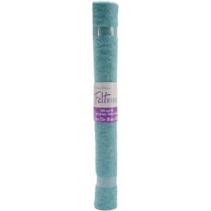 dimensions needle felting flat felt baby blue roll wool, 12'' x 12''.