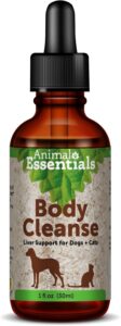 animal essentials body cleanse - liver support for dogs & cats, liver juice liquid drops, healthy waste elimination, organic herbs tincture - 1 fl oz