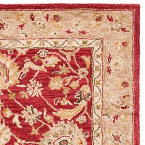 SAFAVIEH Anatolia Collection Accent Rug - 2' x 3', Red & Ivory, Handmade Traditional Oriental Wool, Ideal for High Traffic Areas in Entryway, Living Room, Bedroom (AN522A)