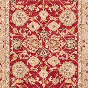 SAFAVIEH Anatolia Collection Accent Rug - 2' x 3', Red & Ivory, Handmade Traditional Oriental Wool, Ideal for High Traffic Areas in Entryway, Living Room, Bedroom (AN522A)