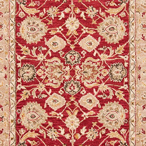 SAFAVIEH Anatolia Collection Accent Rug - 2' x 3', Red & Ivory, Handmade Traditional Oriental Wool, Ideal for High Traffic Areas in Entryway, Living Room, Bedroom (AN522A)