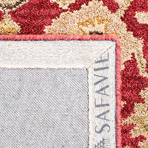 SAFAVIEH Anatolia Collection Accent Rug - 2' x 3', Red & Ivory, Handmade Traditional Oriental Wool, Ideal for High Traffic Areas in Entryway, Living Room, Bedroom (AN522A)