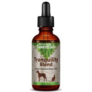 animal essentials tranquility blend herbal formula for dogs & cats, 1 fl oz - made in usa, calming supplement, anxiety relief