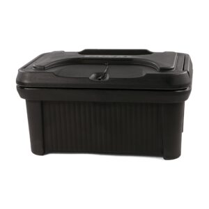 carlisle foodservice products slide 'n seal top loading insulated food pan carrier food pan holder with sliding lid for catering, kitchen, and restaurants, plastic, 24 quarts, black