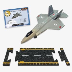 hot wings planes joint strike fighter with connectible runway, grey