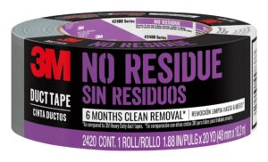 3m 2420-a residue duct tape, 20 yards, gray