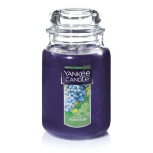 yankee candle vineyard scented, classic 22oz large jar single wick candle, over 110 hours of burn time