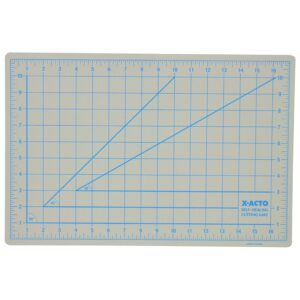 x-acto x7761 self-healing cutting mat, nonslip bottom, 1 grid, 12-inch by 18-inch board with 11-inch by 17-inch measuring surface, gray