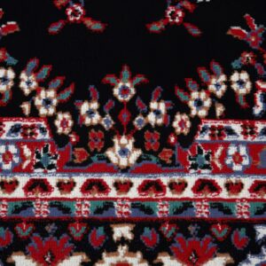 Home Dynamix Premium Sakarya Traditional Medallion Border Area Rug, Black, 1'9"x7'2" Runner