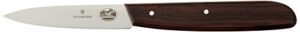 victorinox 3.25 inch rosewood paring knife with straight edge, spear point, large handle