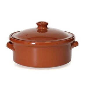 cocotte terra-cotta clay pan with lid - medium