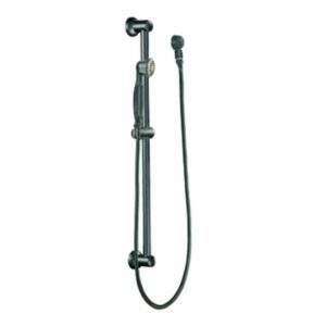 moen 3869pw single function handshower with slidebar, pewter