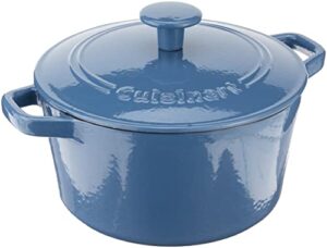 cuisinart 3 qt casserole, covered, enameled provencial blue