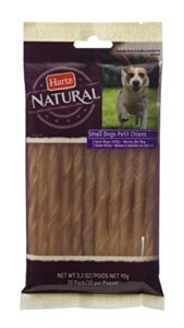 hartz natural beefhide twist mini dog chews - small, 20 pack