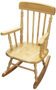 gift mark children's spindle rocking chair, natural