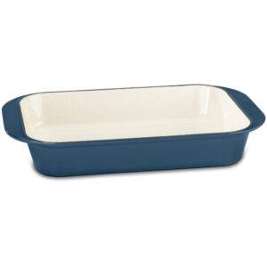 cuisinart cast iron roasting/lasagna pan, 14", enameled provencial blue