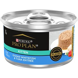 purina pro plan wet kitten food, flaked ocean whitefish and tuna entree - (pack of 24) 3 oz. pull-top cans