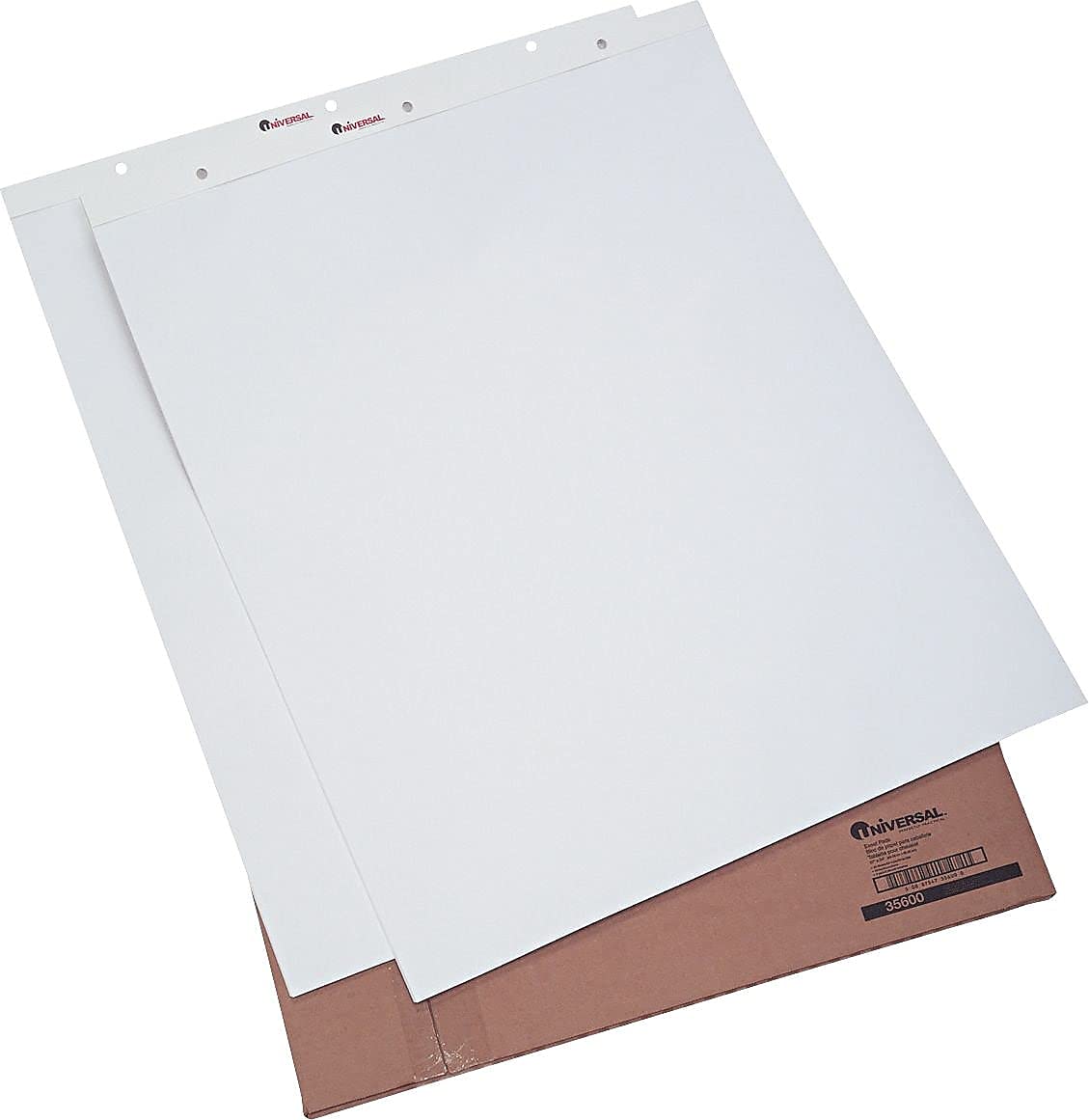 Universal UNV35600 27 in. x 34 in. Unruled Easel Pads/Flip Charts - White (50 Sheets, 2/Carton)